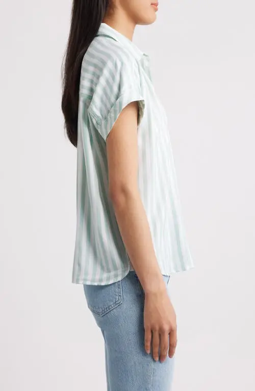 BEACHLUNCHLOUNGE Darby Short Sleeve Shirt - Pond Green