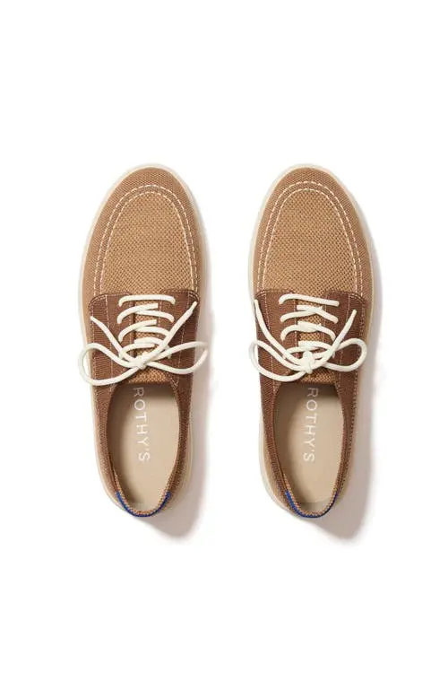 Rothy's The Ravello Boat Shoe - Nautical Brown