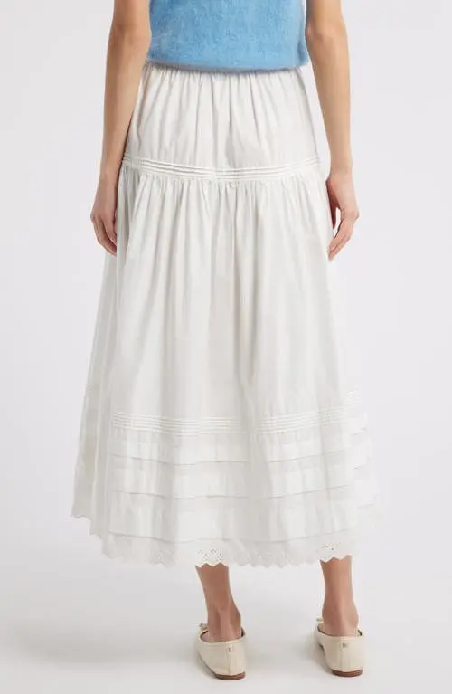 DÔEN Sebastiane Tiered Organic Cotton Poplin Maxi Skirt