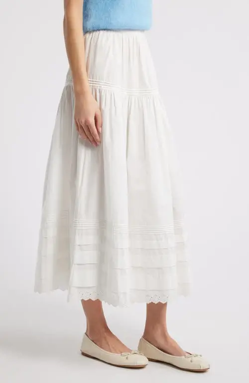 DÔEN Sebastiane Tiered Organic Cotton Poplin Maxi Skirt