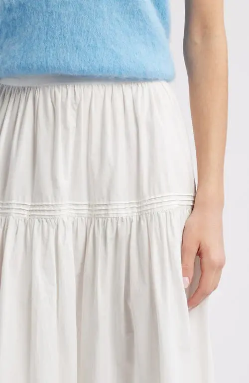 DÔEN Sebastiane Tiered Organic Cotton Poplin Maxi Skirt