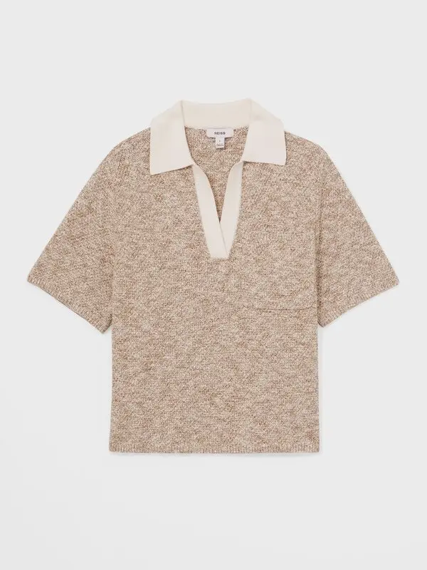REISS Sam Cotton-blend Knit Polo Shirt