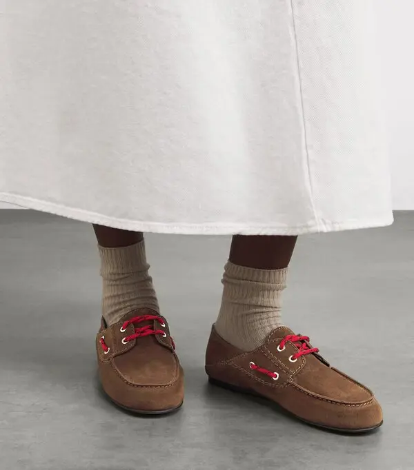 Sandro Suede Loafers - Brown