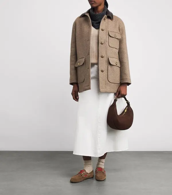 Sandro Suede Loafers - Brown