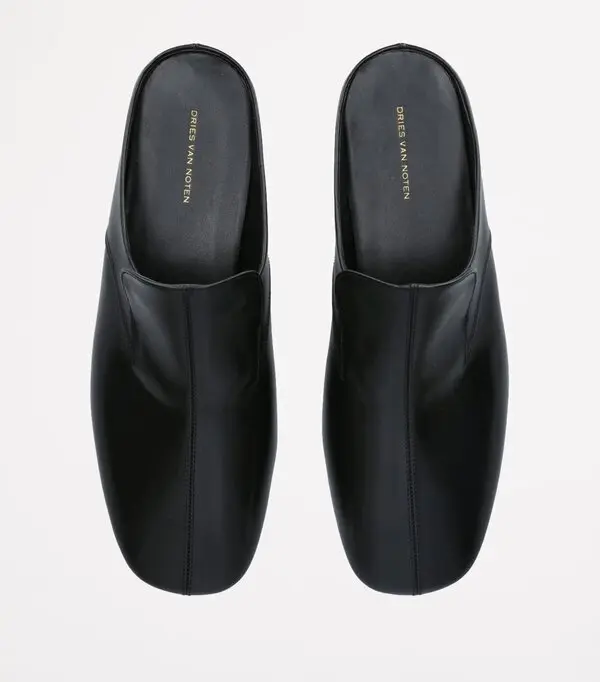 Dries Van Noten Leather Square-toe Mules