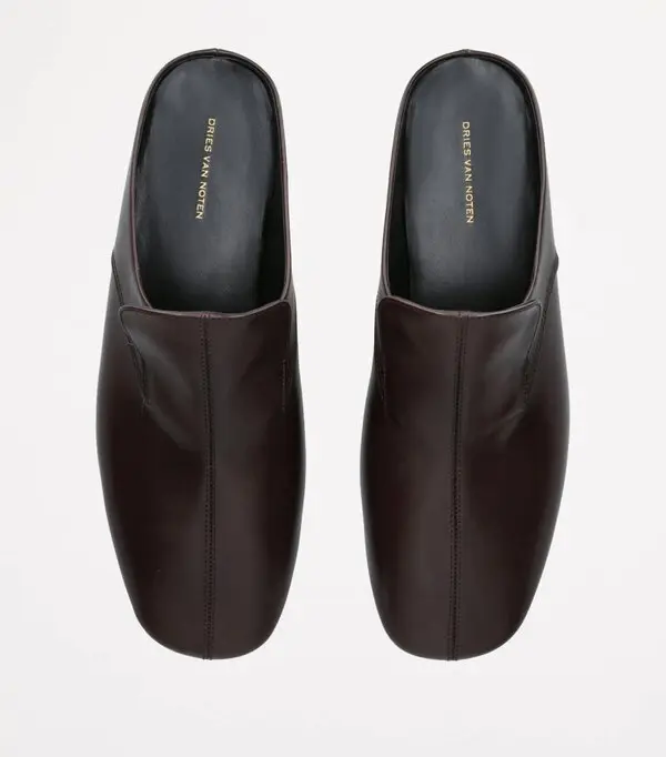 Dries Van Noten Leather Square-toe Mules