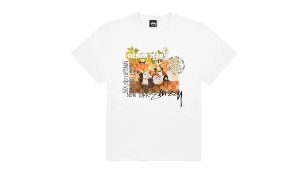 DENIM TEARS X Stussy Annie Lee Artist Tee Shirt - White