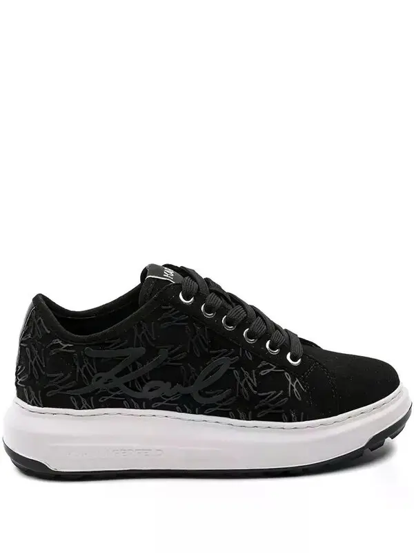 Karl Lagerfeld Logo Suede Sneakers