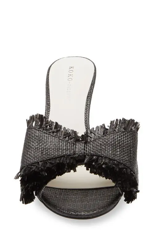 KOKO + PALENKI Kyra Raffia Slide Sandal