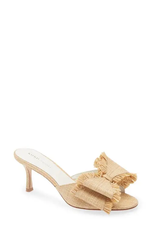 KOKO + PALENKI Kyra Raffia Slide Sandal - Natural Raffia