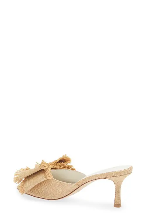 KOKO + PALENKI Kyra Raffia Slide Sandal - Natural Raffia