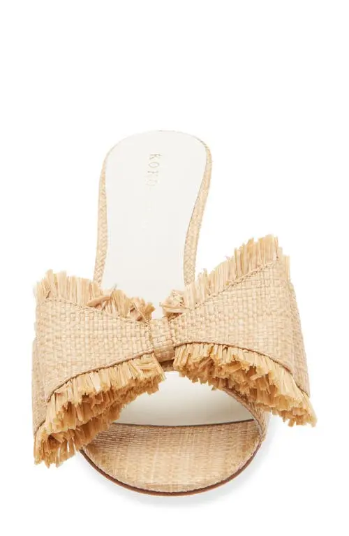 KOKO + PALENKI Kyra Raffia Slide Sandal - Natural Raffia
