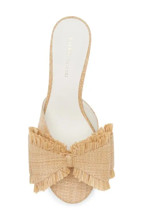 KOKO + PALENKI Kyra Raffia Slide Sandal - Natural Raffia