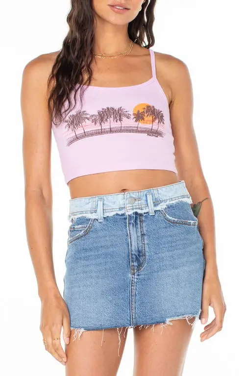 Roxy Palm Stripe Rib Crop Camisole