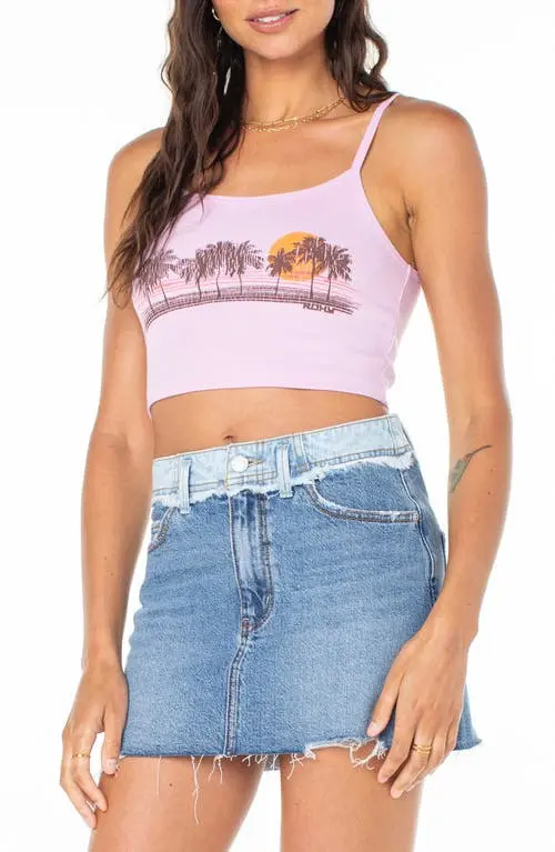 Roxy Palm Stripe Rib Crop Camisole