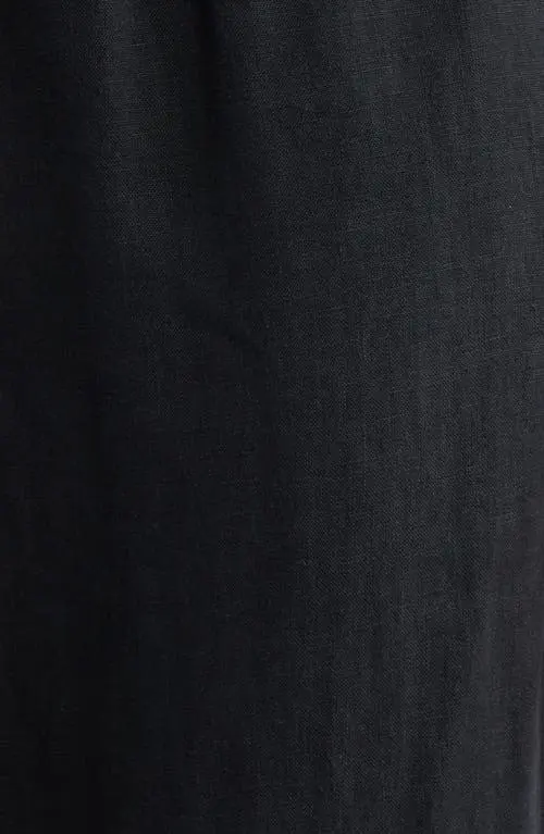 Caslon Tapered Linen Pants - Black