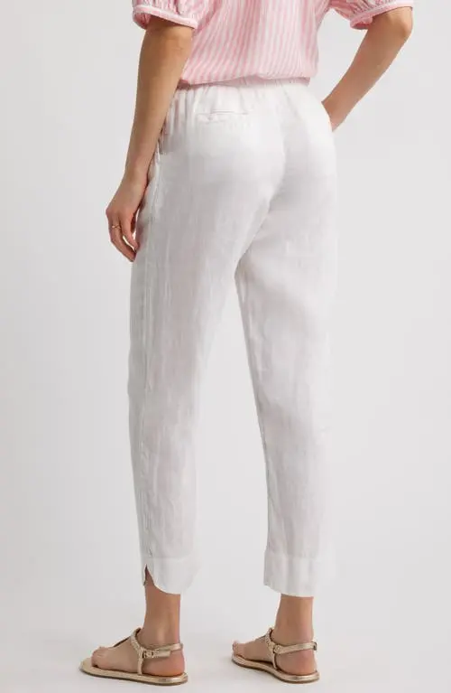 Caslon Tapered Linen Pants - White