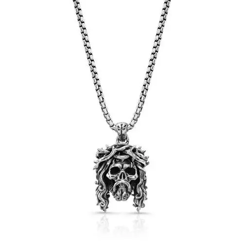 ROOM101 Jesus Skull Sterling Pendant - Silver
