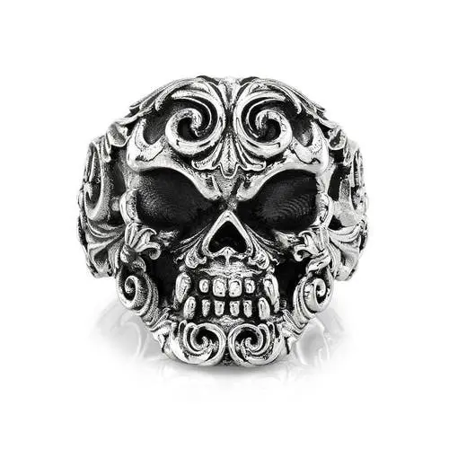 ROOM101 07 Filigree Skull Ring - Silver