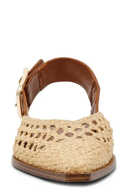 Steve Madden Shay Slingback Flats - Natural Raffia