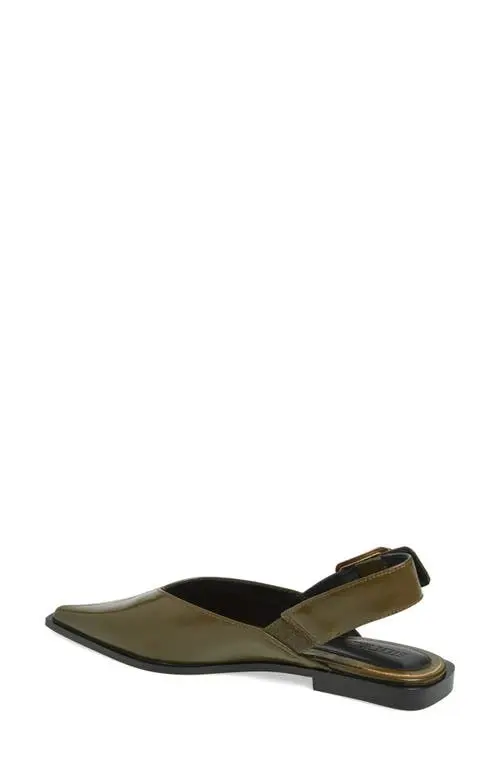 Steve Madden Shay Slingback Flats - Olive Leather