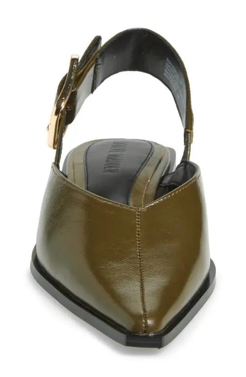 Steve Madden Shay Slingback Flats - Olive Leather