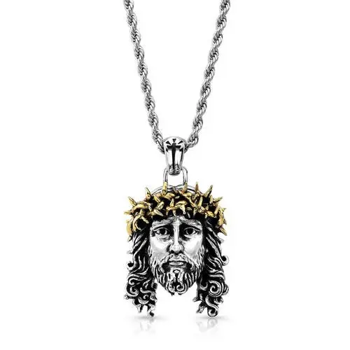 ROOM101 Jesus Piece Pendant - Silver/gold