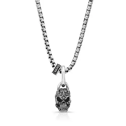 ROOM101 Filigree Skull Pendant - Silver