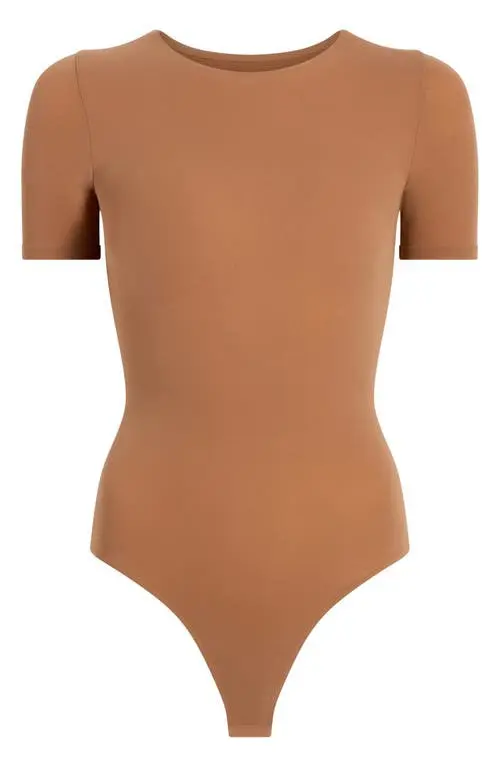 Commando Ballet Short Sleeve Bodysuit - Cocoa