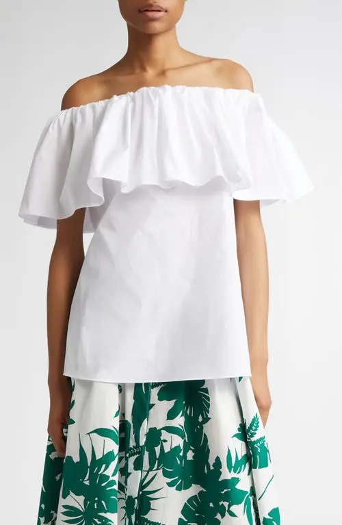 Max Mara Peccati Off-the-shoulder Poplin Top