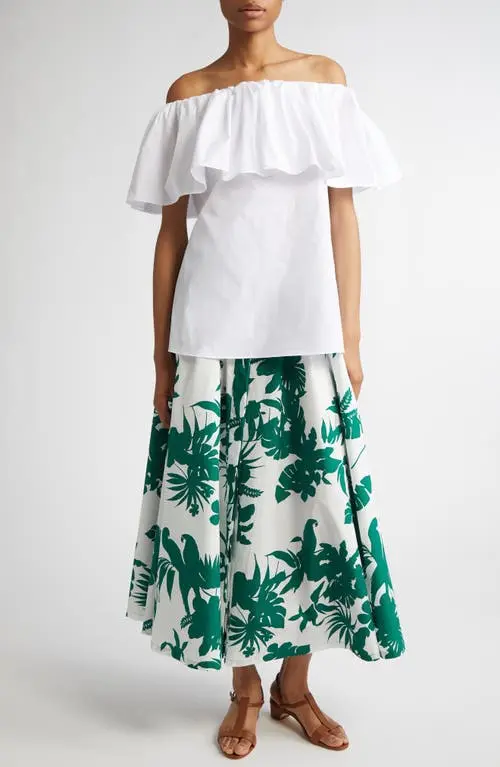 Max Mara Peccati Off-the-shoulder Poplin Top