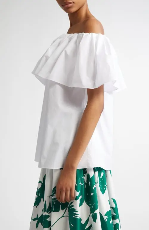 Max Mara Peccati Off-the-shoulder Poplin Top