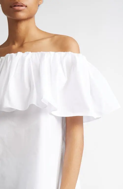 Max Mara Peccati Off-the-shoulder Poplin Top