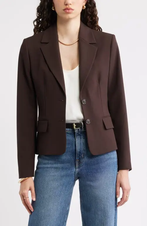 Nordstrom The Hanna Slim Fit Blazer - Brown Mole