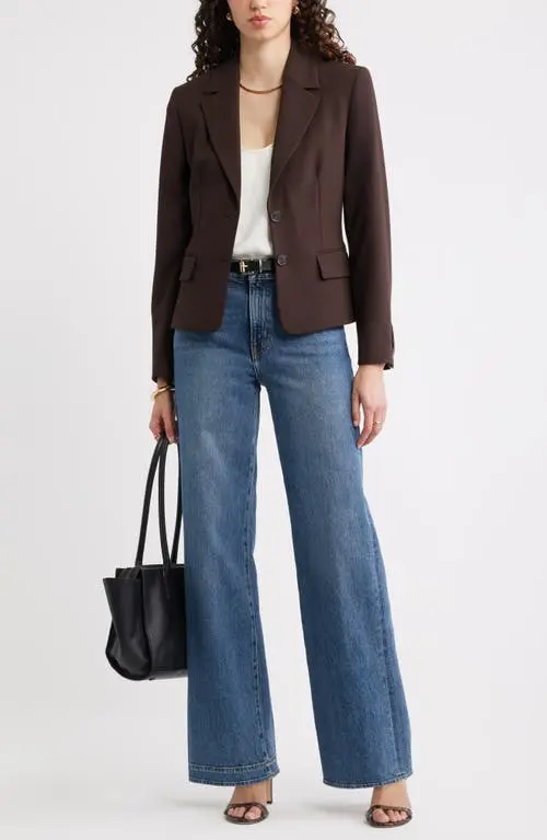 Nordstrom The Hanna Slim Fit Blazer - Brown Mole