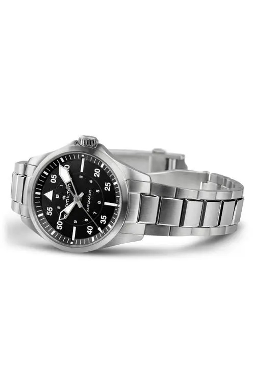 Hamilton Khaki Aviation Pilot Automatic Bracelet Watch - Black