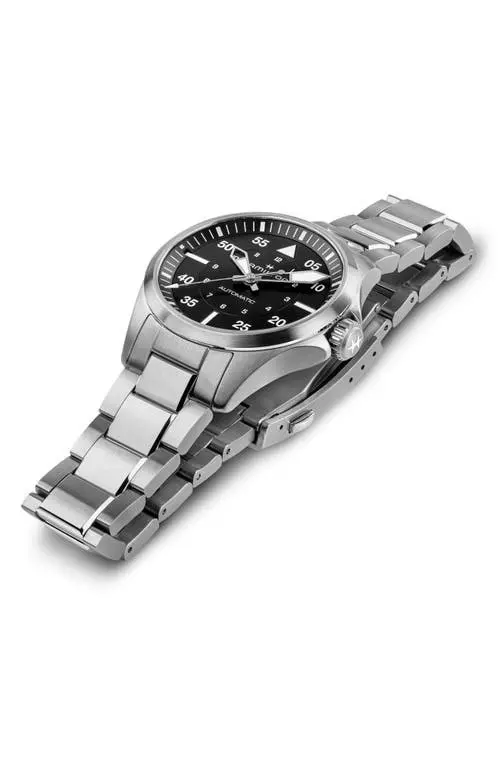 Hamilton Khaki Aviation Pilot Automatic Bracelet Watch - Black