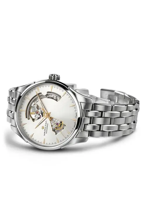 Hamilton Jazzmaster Open Heart Automatic Bracelet Watch - Silver