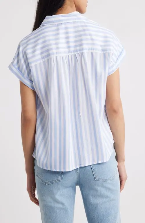 BEACHLUNCHLOUNGE Kaiana Stripe Button-up Shirt - Blue Veil