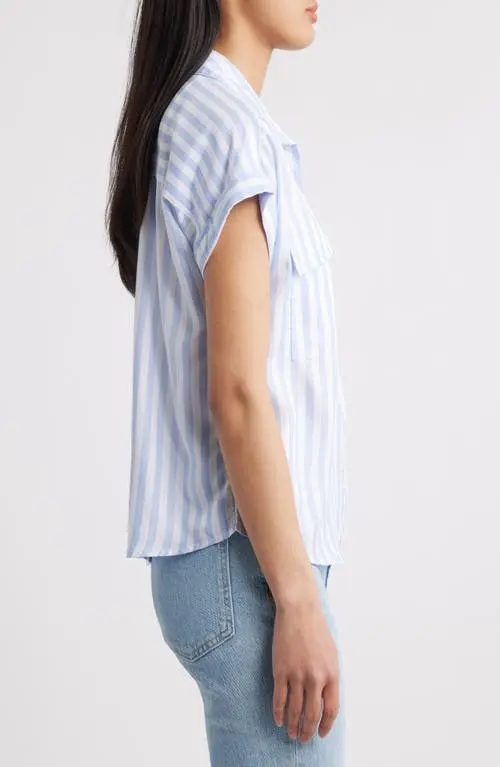 BEACHLUNCHLOUNGE Kaiana Stripe Button-up Shirt - Blue Veil