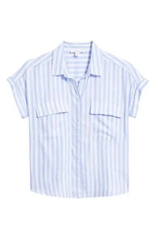 BEACHLUNCHLOUNGE Kaiana Stripe Button-up Shirt - Blue Veil