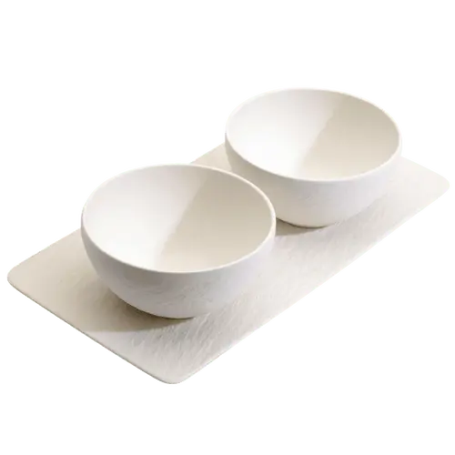 VILLEROY & BOCH Manufacture Rock Blanc 3 Piece Condiment Set - White