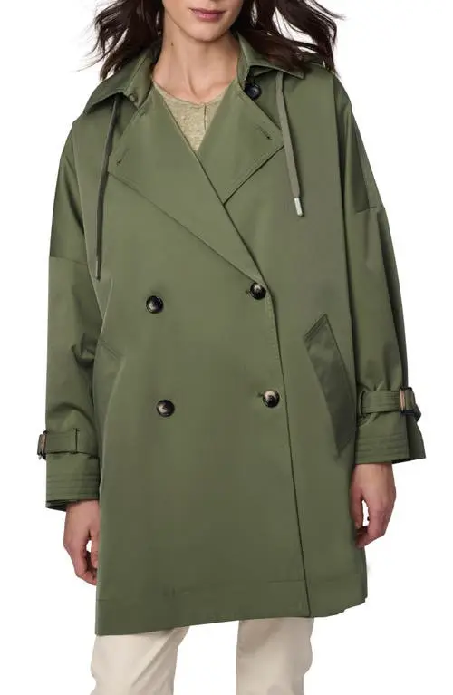 Bernardo Oversized Hooded Trench Coat - Olivine