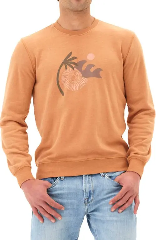 THREADS 4 THOUGHT Sea & Shell Mineral Wash Crewneck Sweatshirt - Papaya
