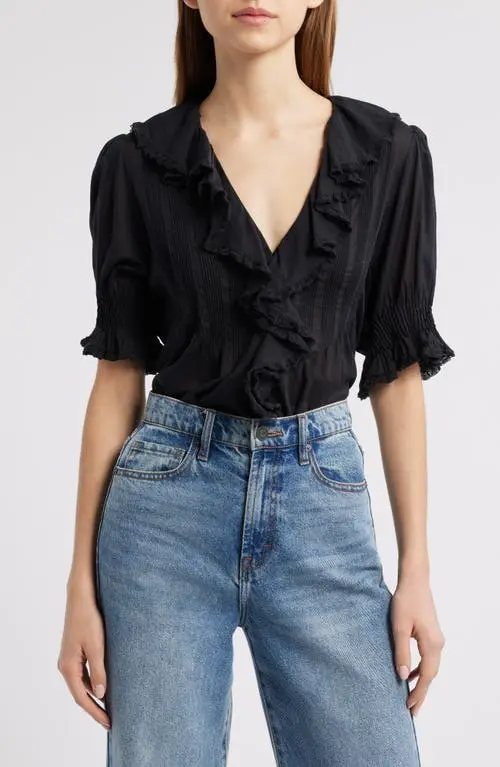 DÔEN Henri Organic Cotton Voile Top - Black