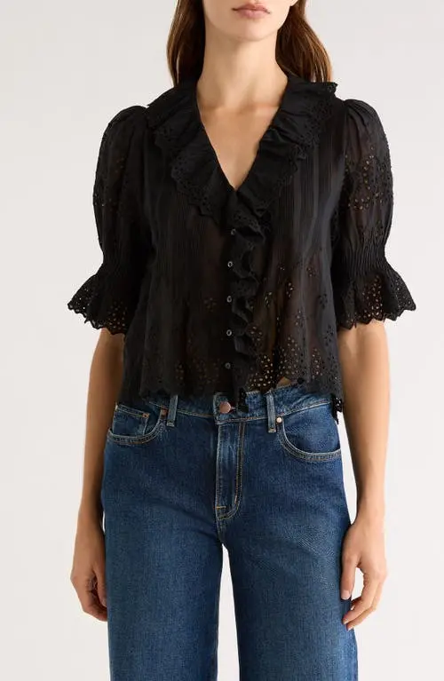DÔEN Henri Organic Cotton Voile Top - Black