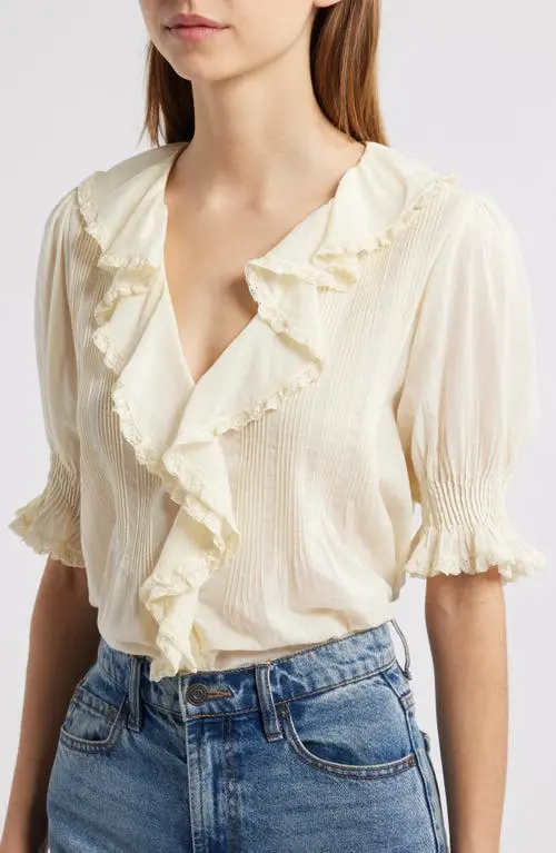 DÔEN Henri Organic Cotton Voile Top - Creme Citron