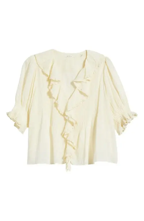 DÔEN Henri Organic Cotton Voile Top - Creme Citron