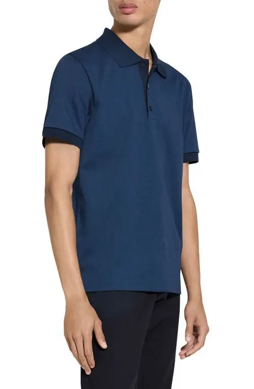 Theory Geometric Jacquard Polo - Baltic Multi