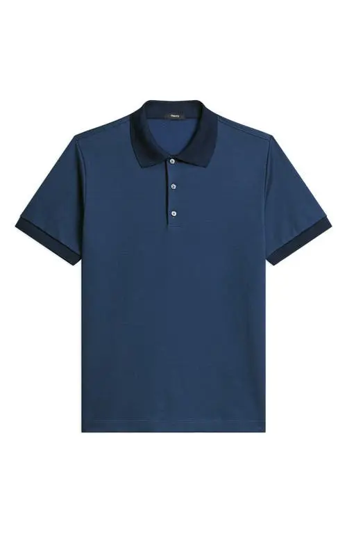 Theory Geometric Jacquard Polo - Baltic Multi